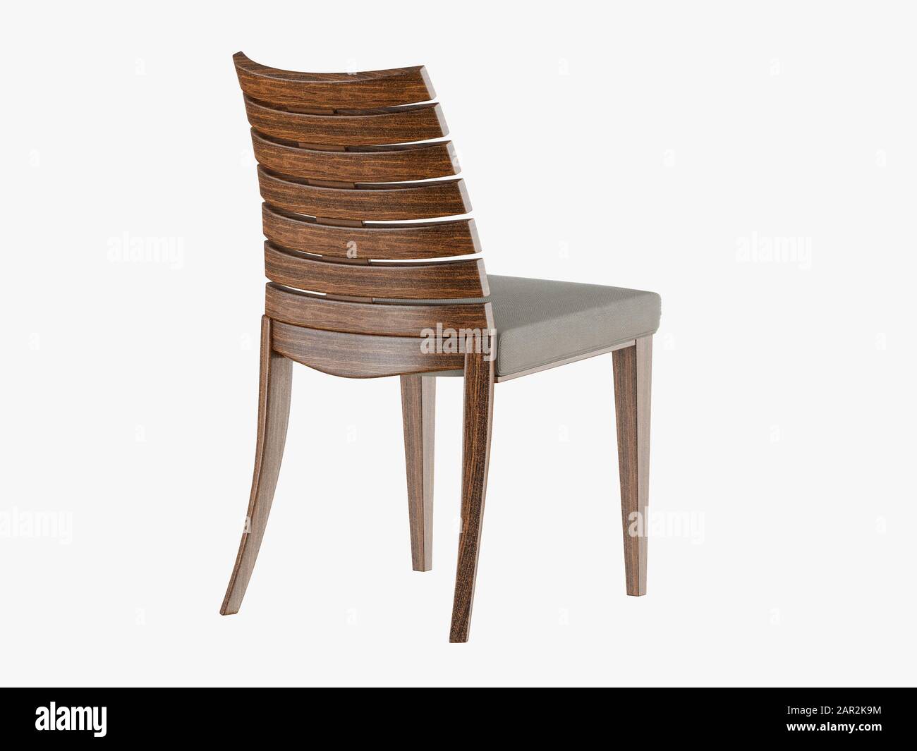 Wooden chair fabric on a white background 3d rendering Stock Photo - Alamy