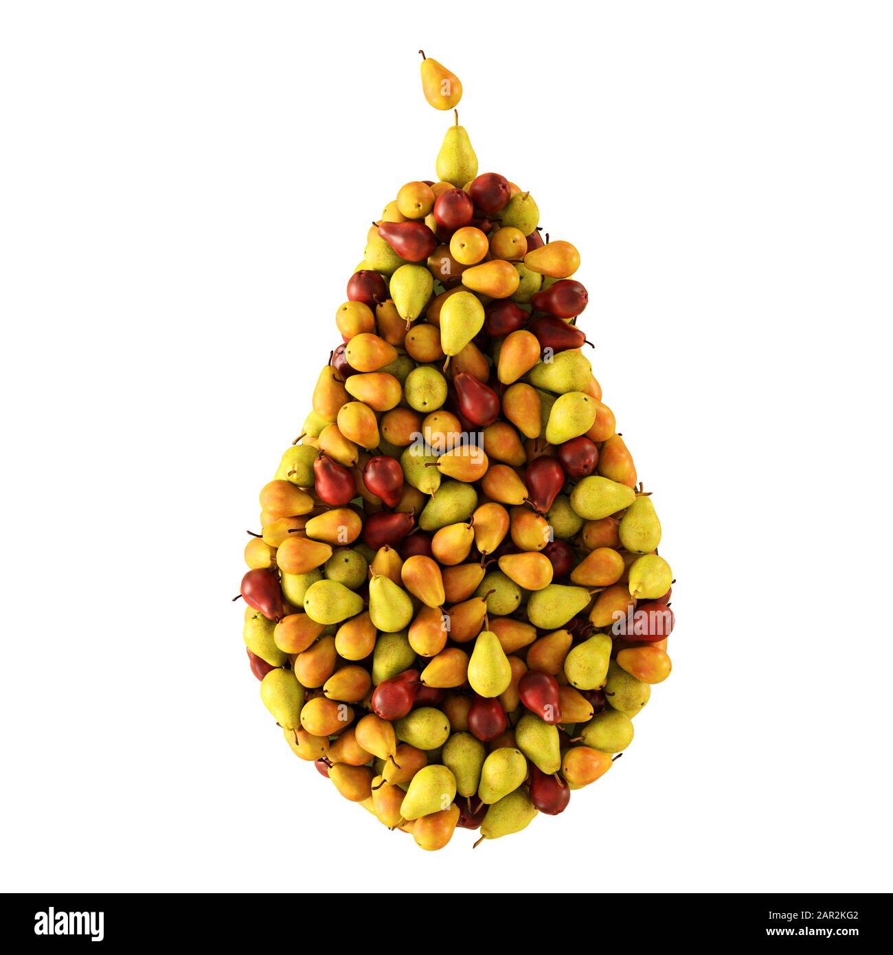 Pear shape from pears Stock Photo - Alamy