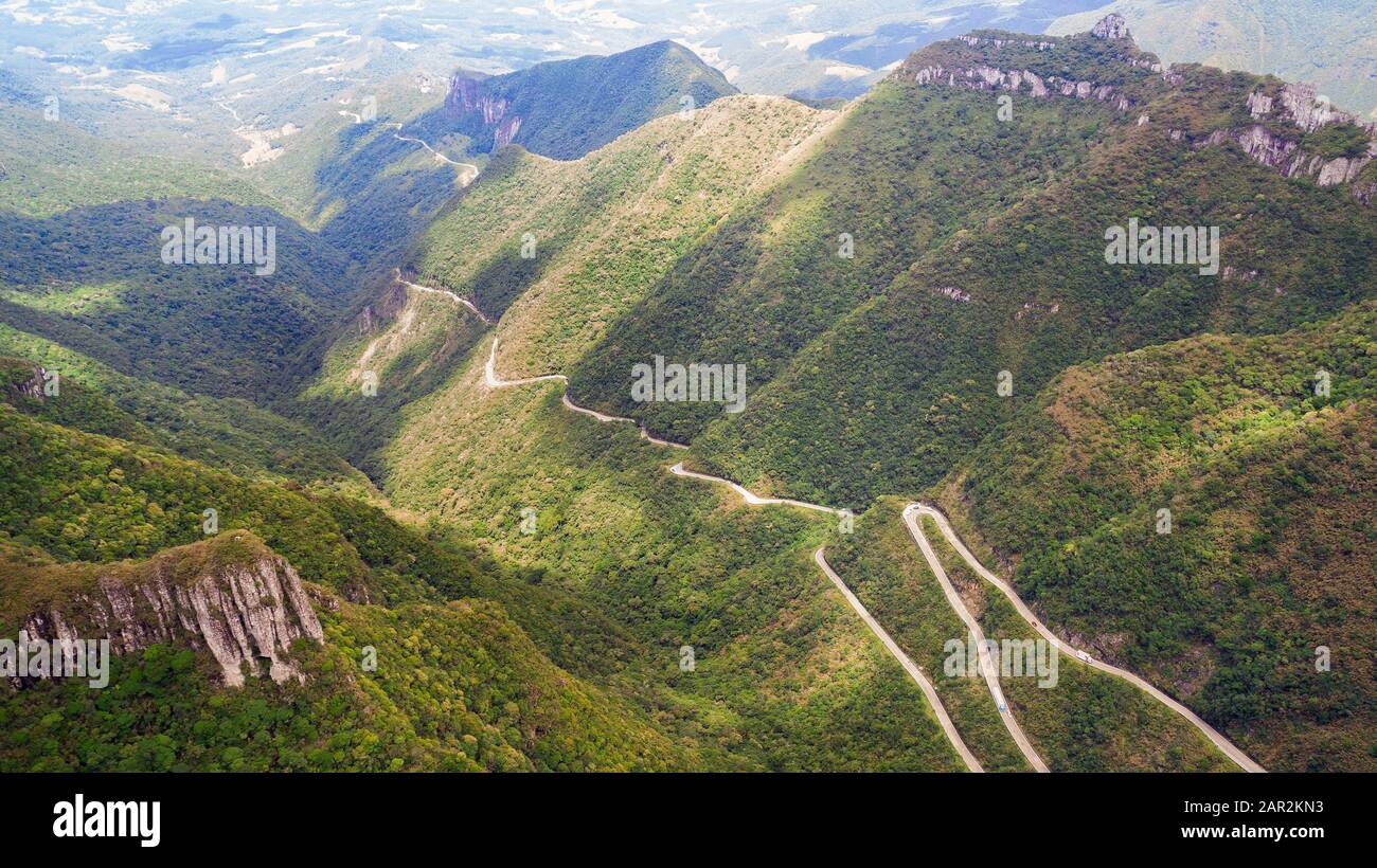 Serra Do Rio Do Rastro, Santa Catarina, Brazil - January 6, 2020: View ...