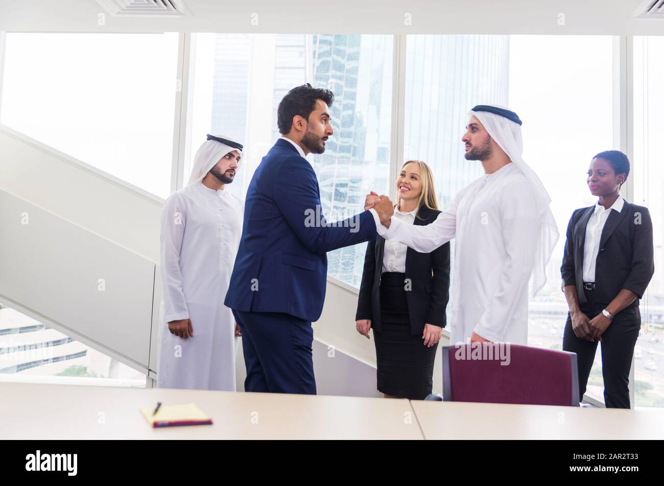 Multiracial group of business people having a meeting in a office ...