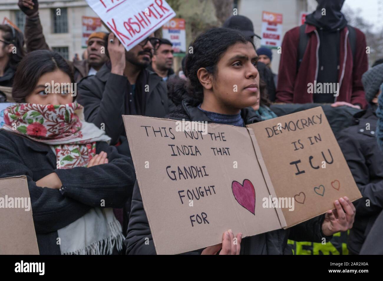 London, UK. 25th January 2020. A rally at Downing St supports the huge ...