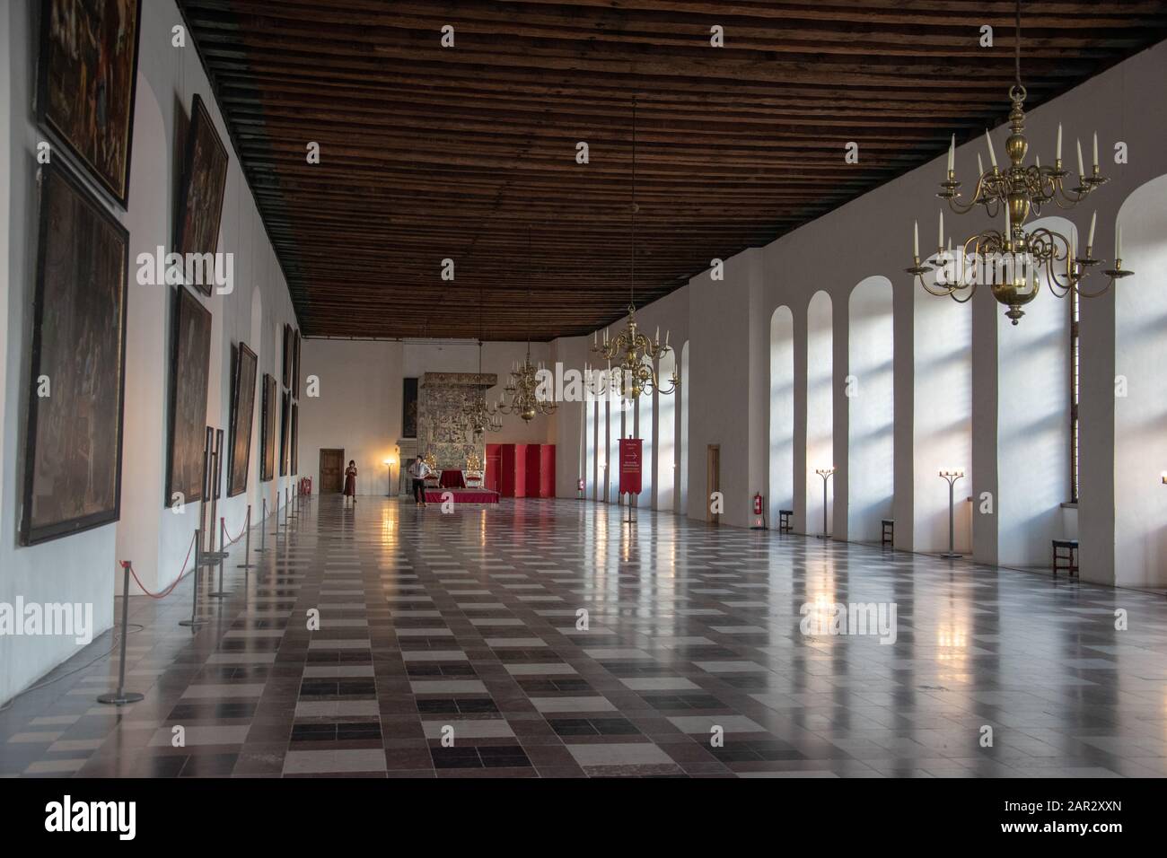 The Great Ballroom at Kronborg Castle in Helsingor, Denmark, September ...
