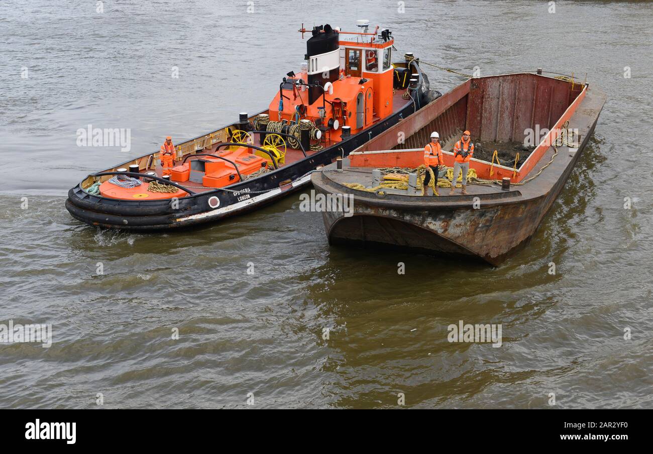 River Thames Tug Barge High Resolution Stock Photography and Images - Alamy
