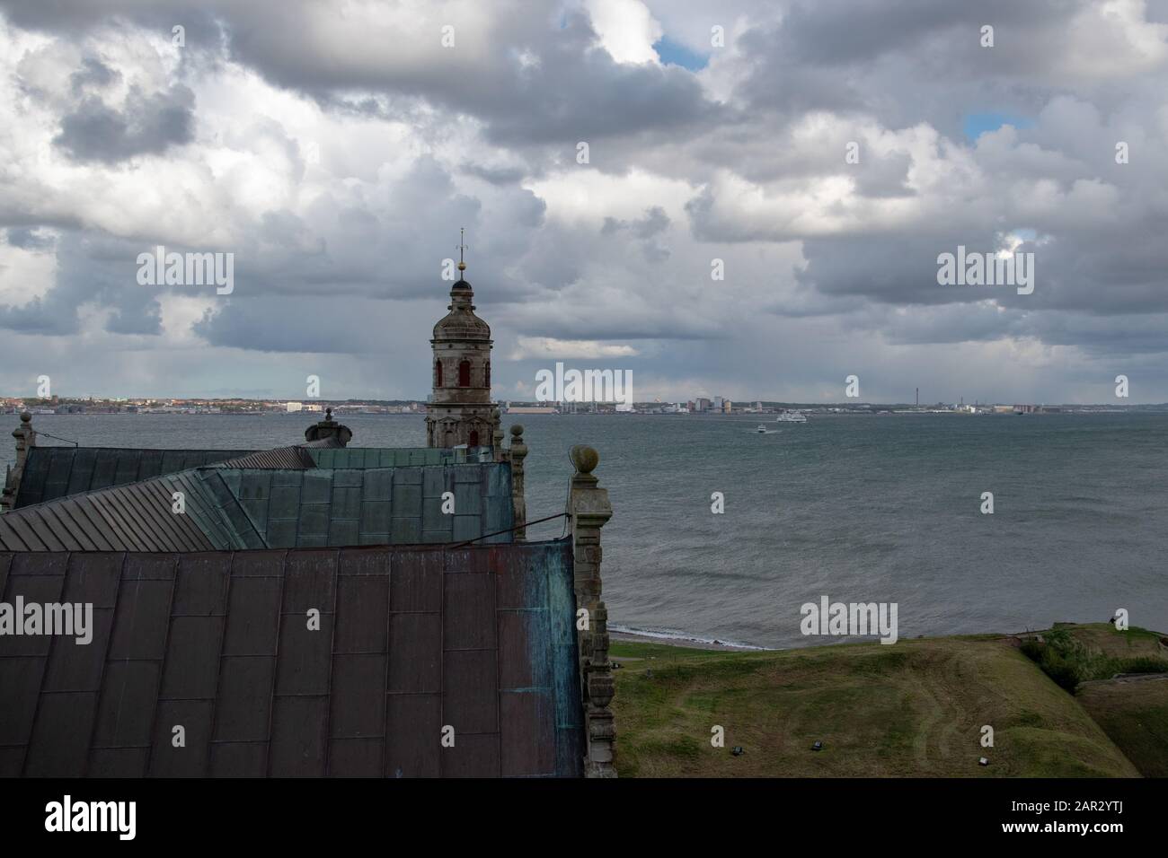 Tower at Kronborg Castle Helsingør, Denmark. Immortalized as Elsinore ...