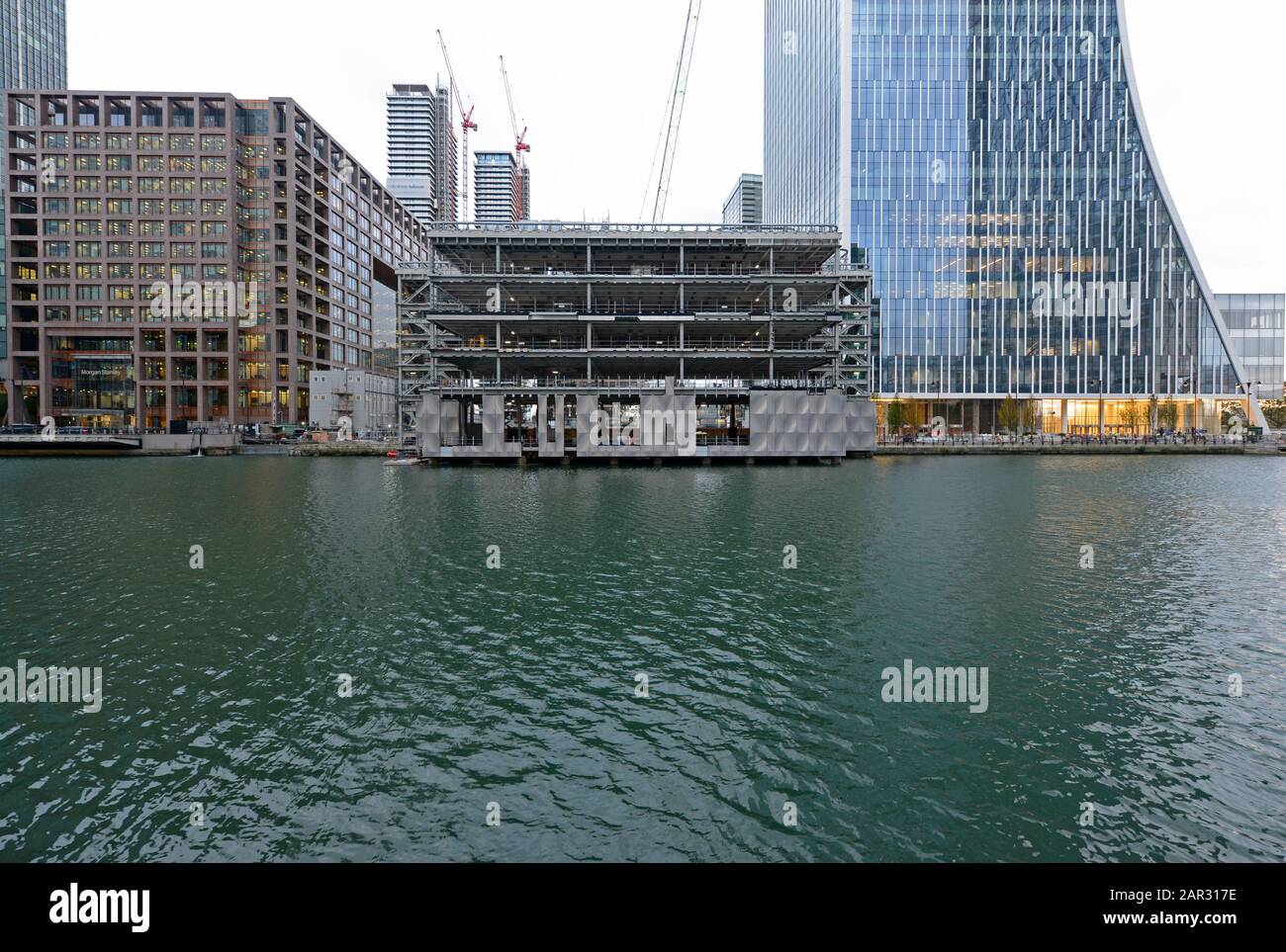 Low rise building under construction in Canary Wharf, Isle of Dogs ...