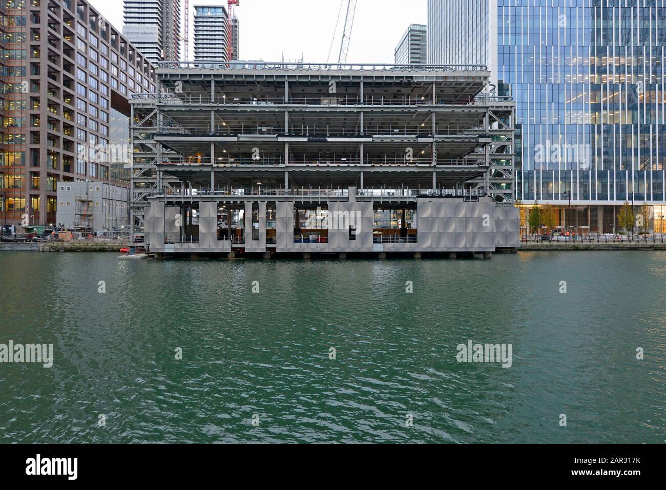 Low rise building under construction in Canary Wharf, Isle of Dogs ...