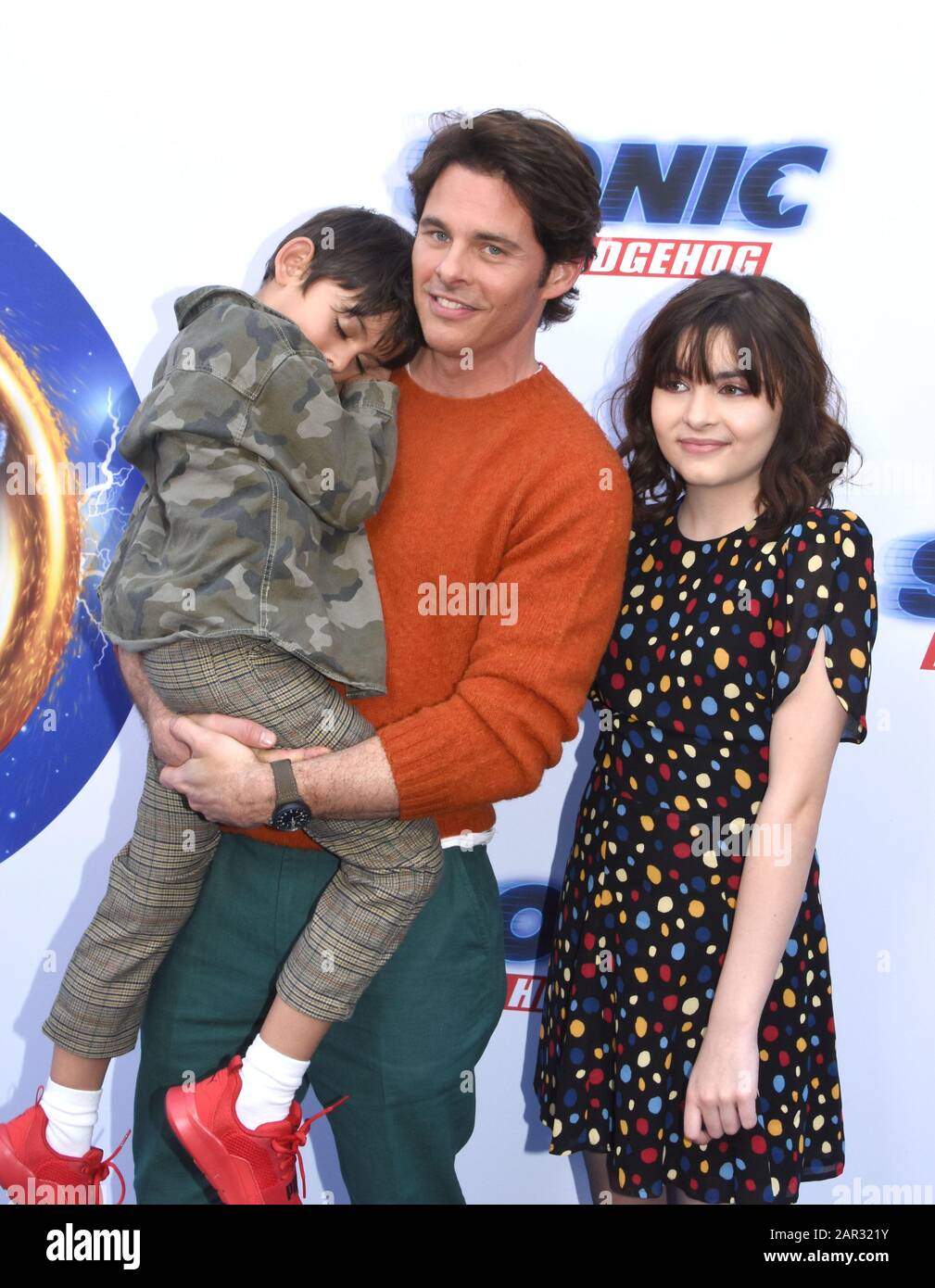 Los Angeles, California, USA 25th January 2020 Actor James Marsden, son ...