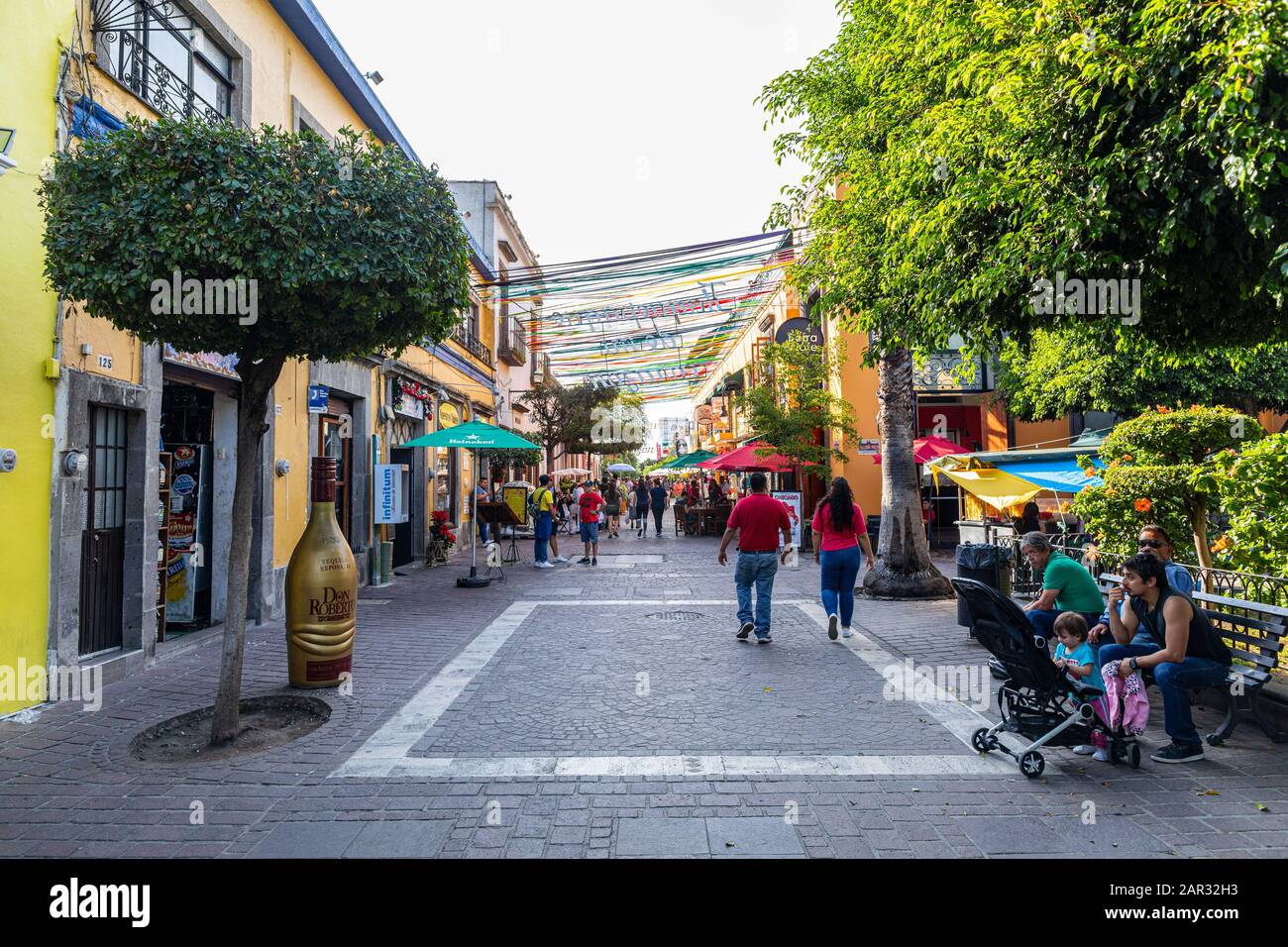 San Pedro Tlaquepaque, Jalisco, Mexico - November 23, 2019: Locals and ...
