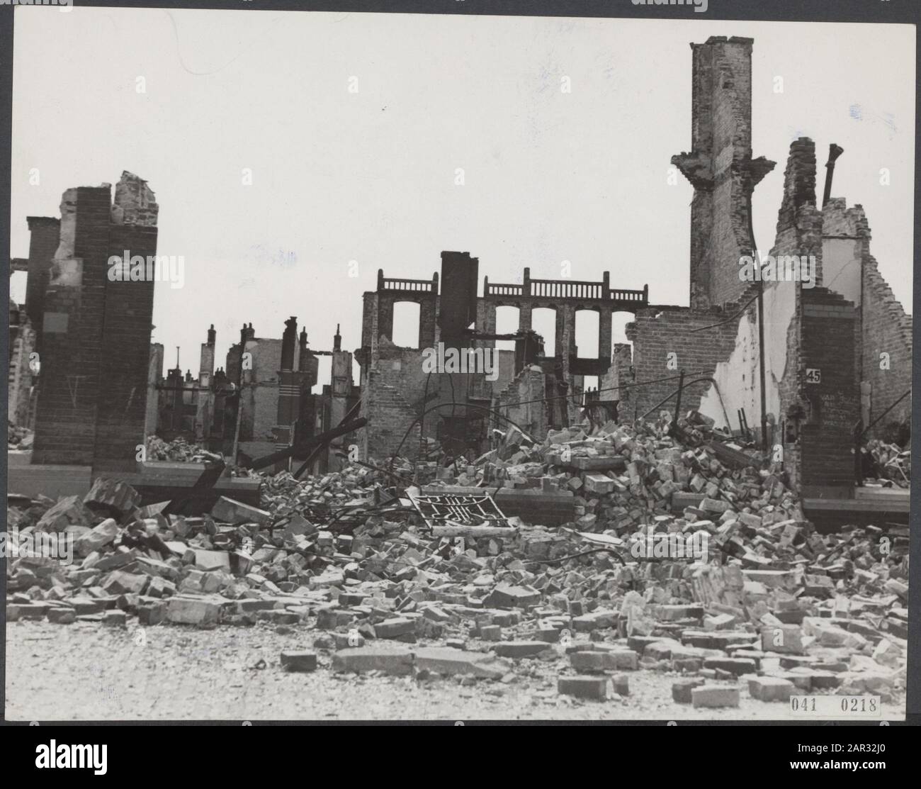 Devastations in The Hague Date: June 4, 1945 Location: The Hague, Zuid ...
