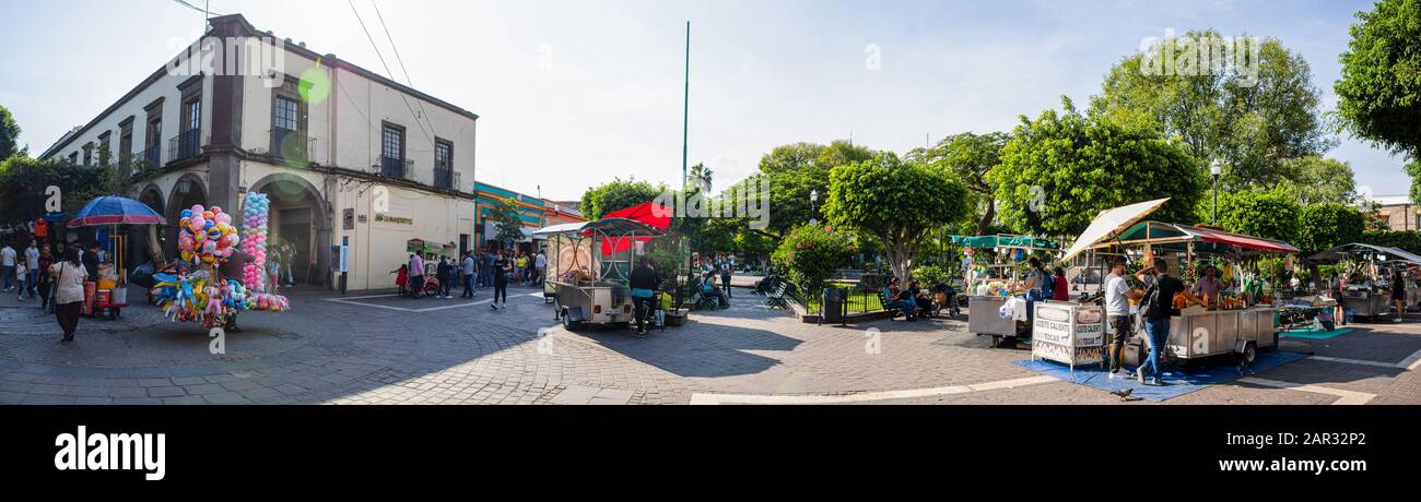 San Pedro Tlaquepaque, Jalisco, Mexico - November 23, 2019: Tourists ...
