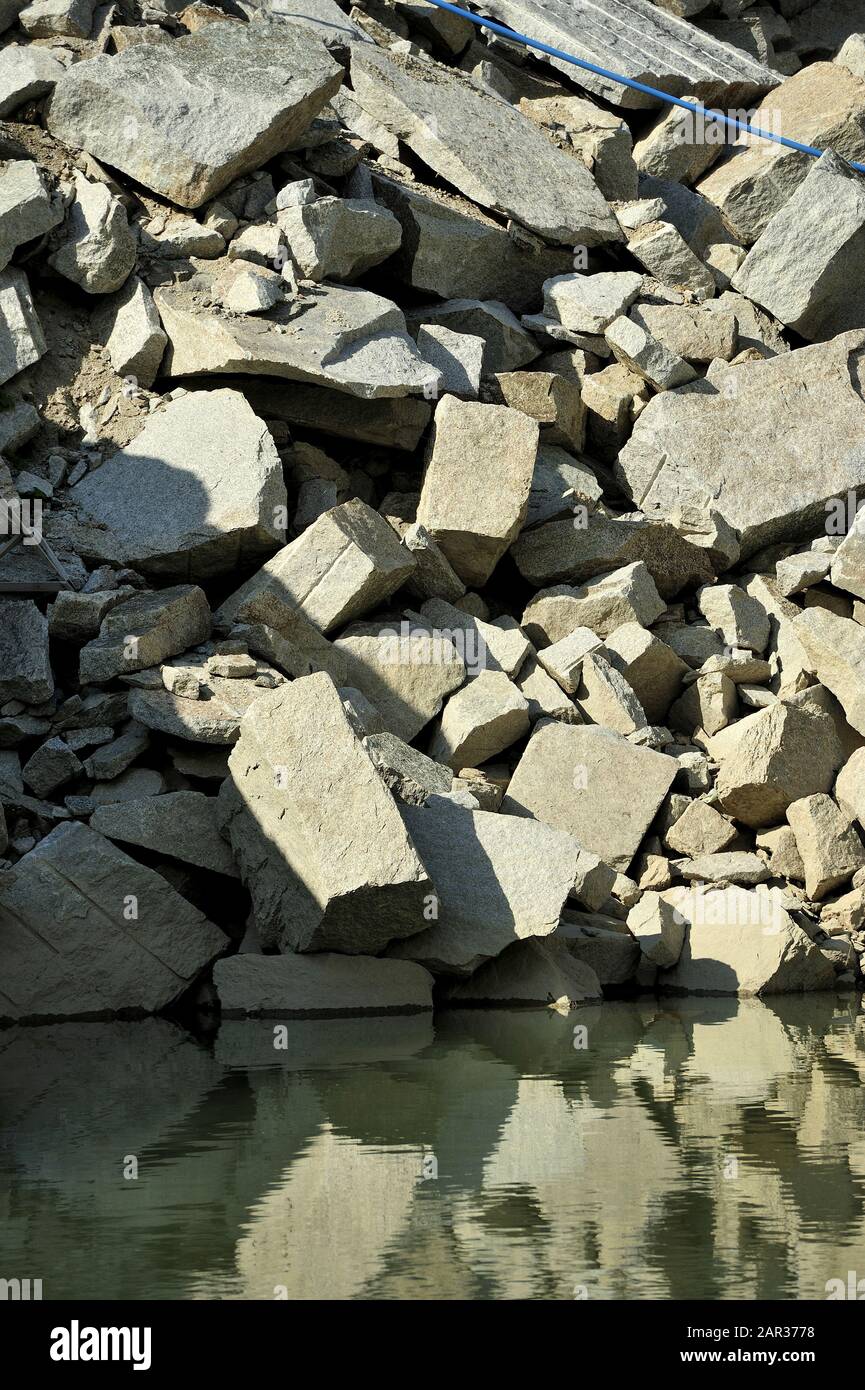 stone, stones, boulders, mine, mining, granite Stock Photo - Alamy