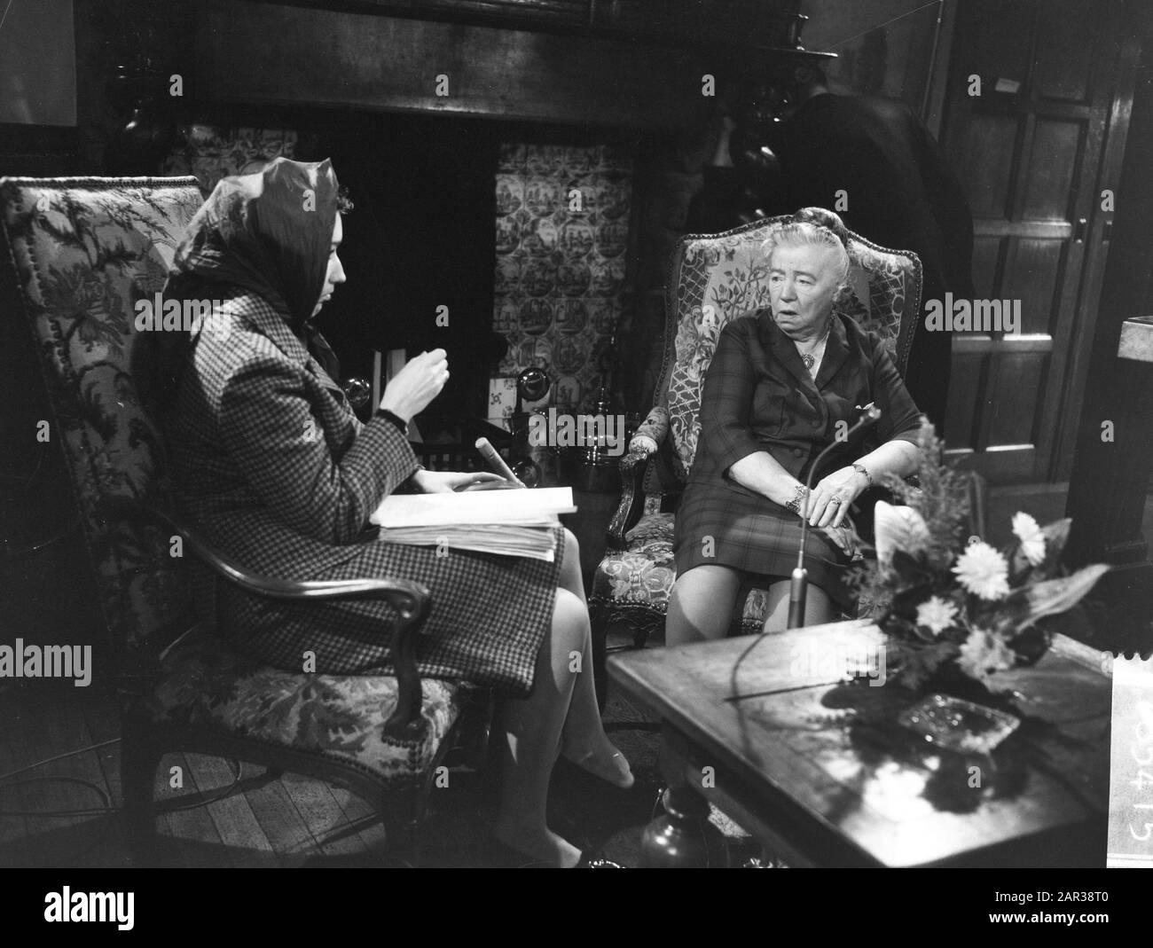 Broadcaster Elles Berger (l.) for a television broadcast in ...