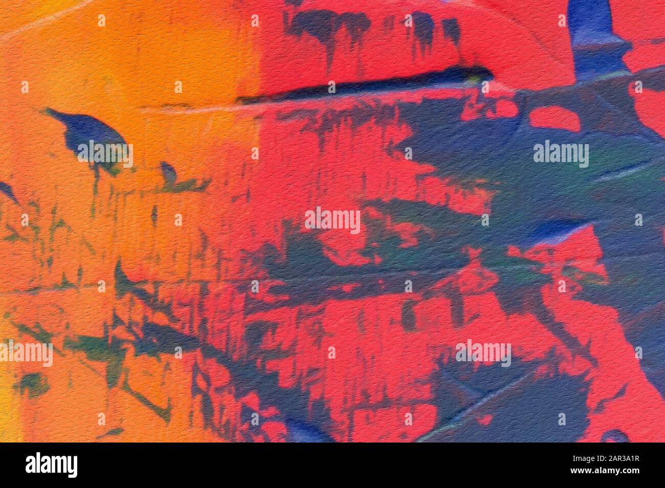 Original abstract painting at canvas. Mixed media pattern. Hand drawn ...