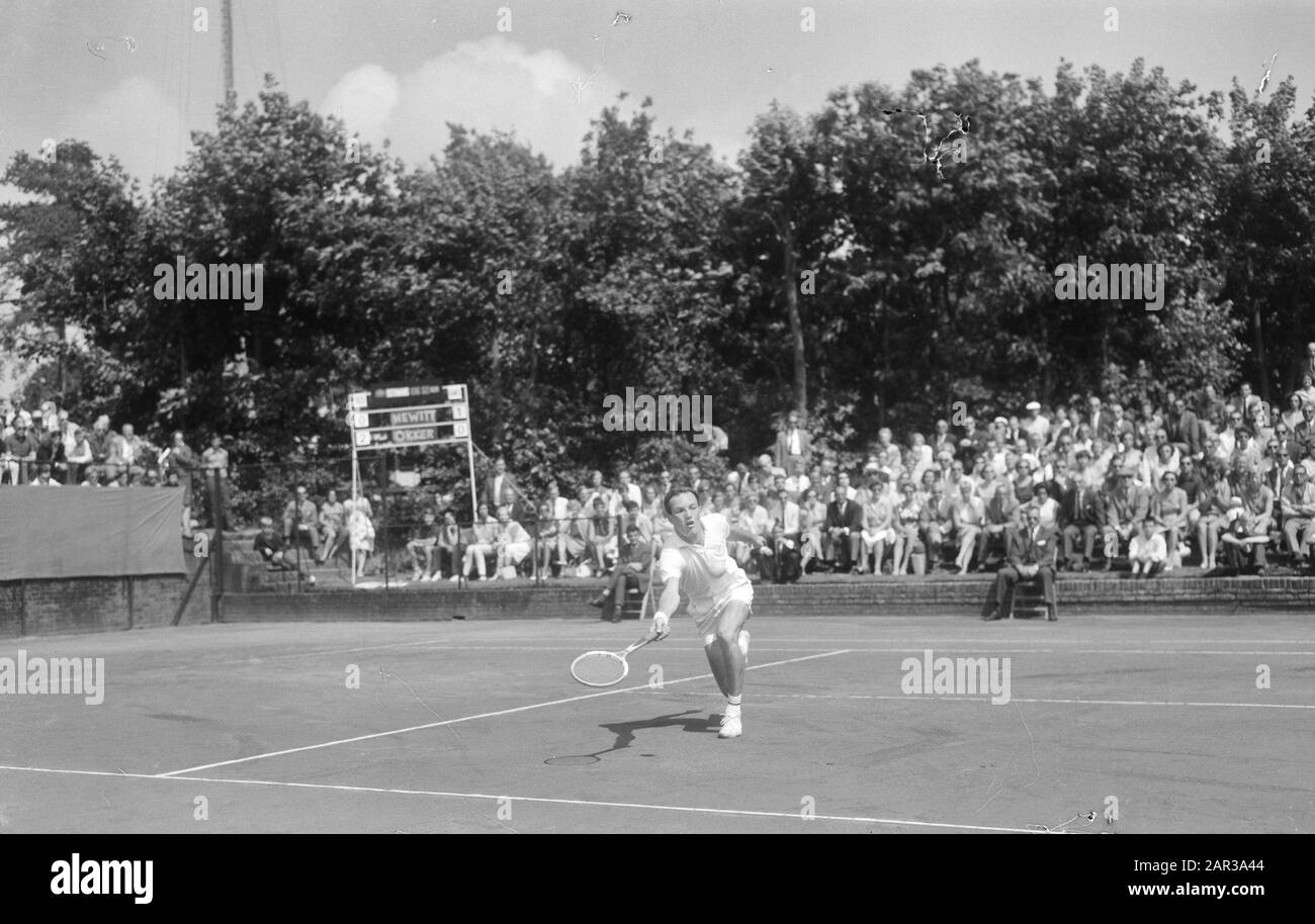 International tennis championships Hilversum, Tom Okker in action Date: 24 July 1966 Location ...