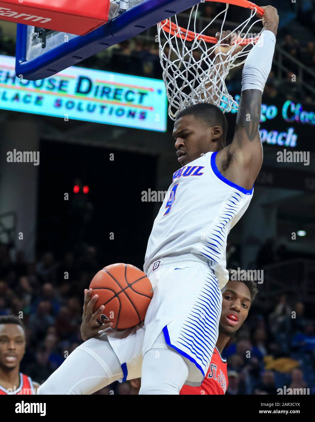 Saturday Jan 25 - DePaul Blue Demons forward Paul Reed (4) dunks during ...