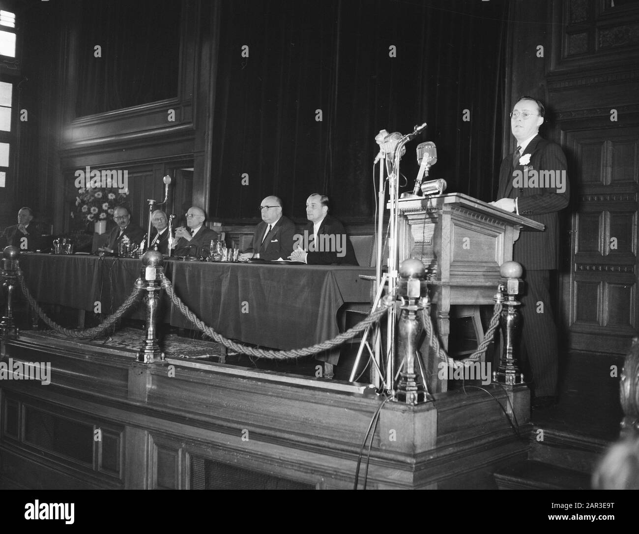 Opening speech prince bernhard Black and White Stock Photos & Images ...