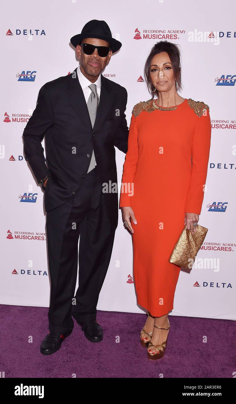 LOS ANGELES, CA - JANUARY 24: Jimmy Jam (L) and Lisa Padilla attend the ...