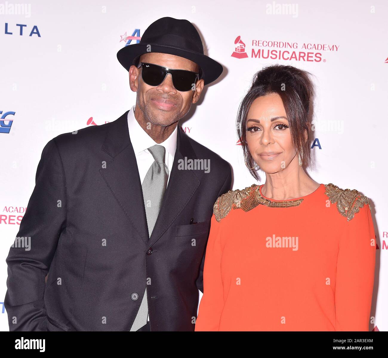 LOS ANGELES, CA - JANUARY 24: Jimmy Jam (L) and Lisa Padilla attend the ...