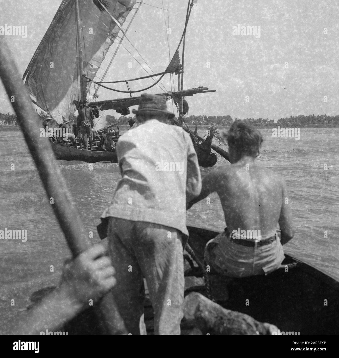 [native sailboat photographed from a rowing boat] Date: 1947 Location ...