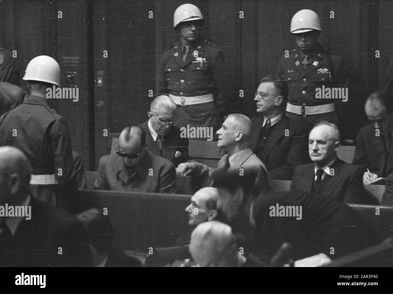 Process Nuremberg. On the back row Von Papen and Seyss-Inquart, on the ...
