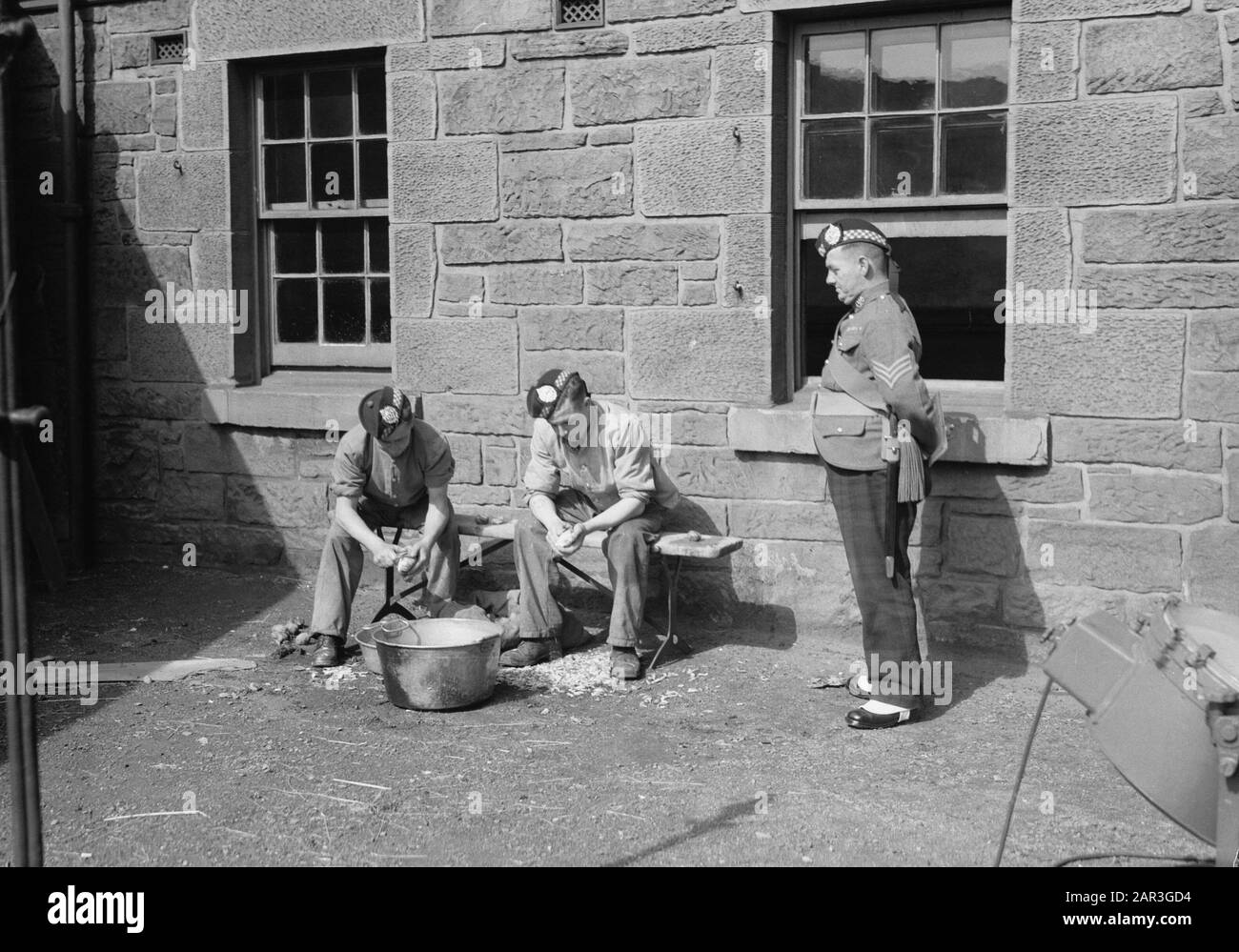 Scotland - Barracks Edinburgh Castle Sergeant looks at two potato ...