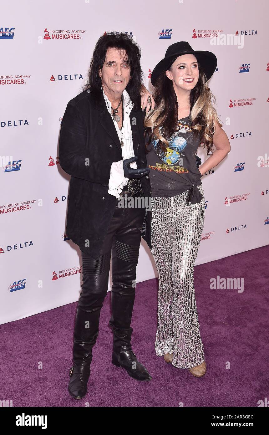 LOS ANGELES, CA - JANUARY 24: Alice Cooper )L) and Calico Cooper attend ...