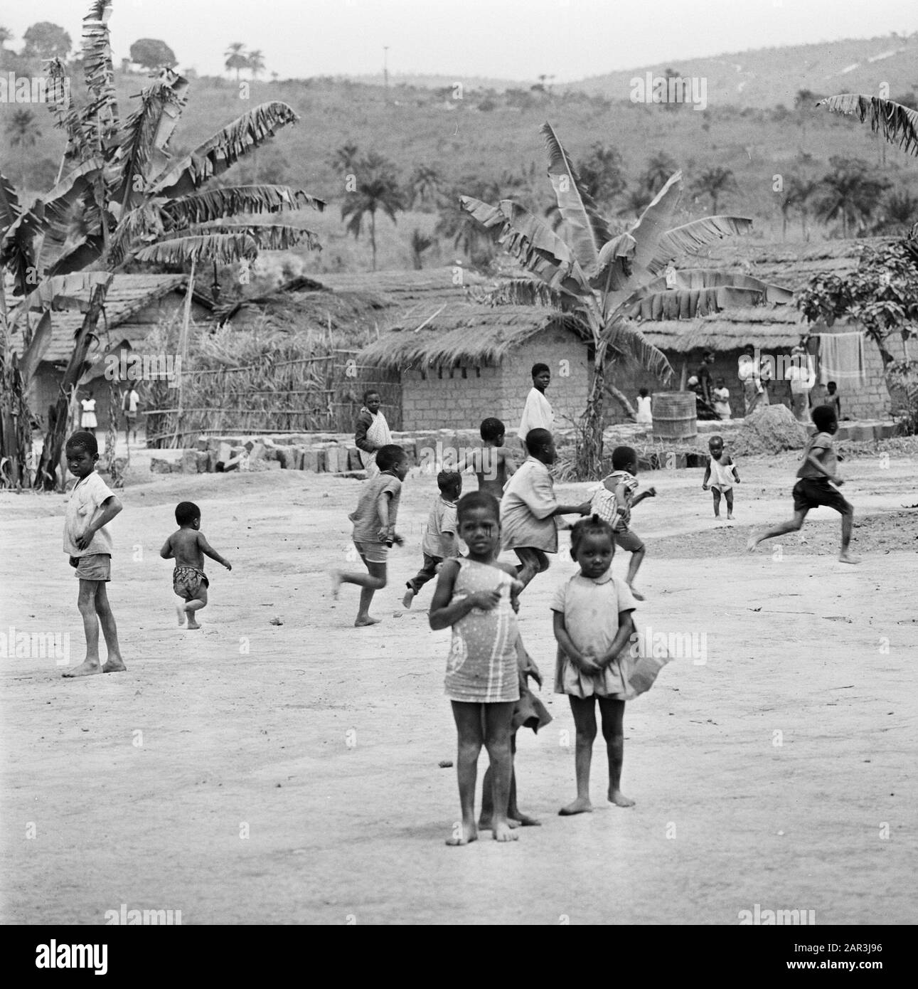 Zaire (formerly Belgian Congo) Children in an Angolan refugee camp ...