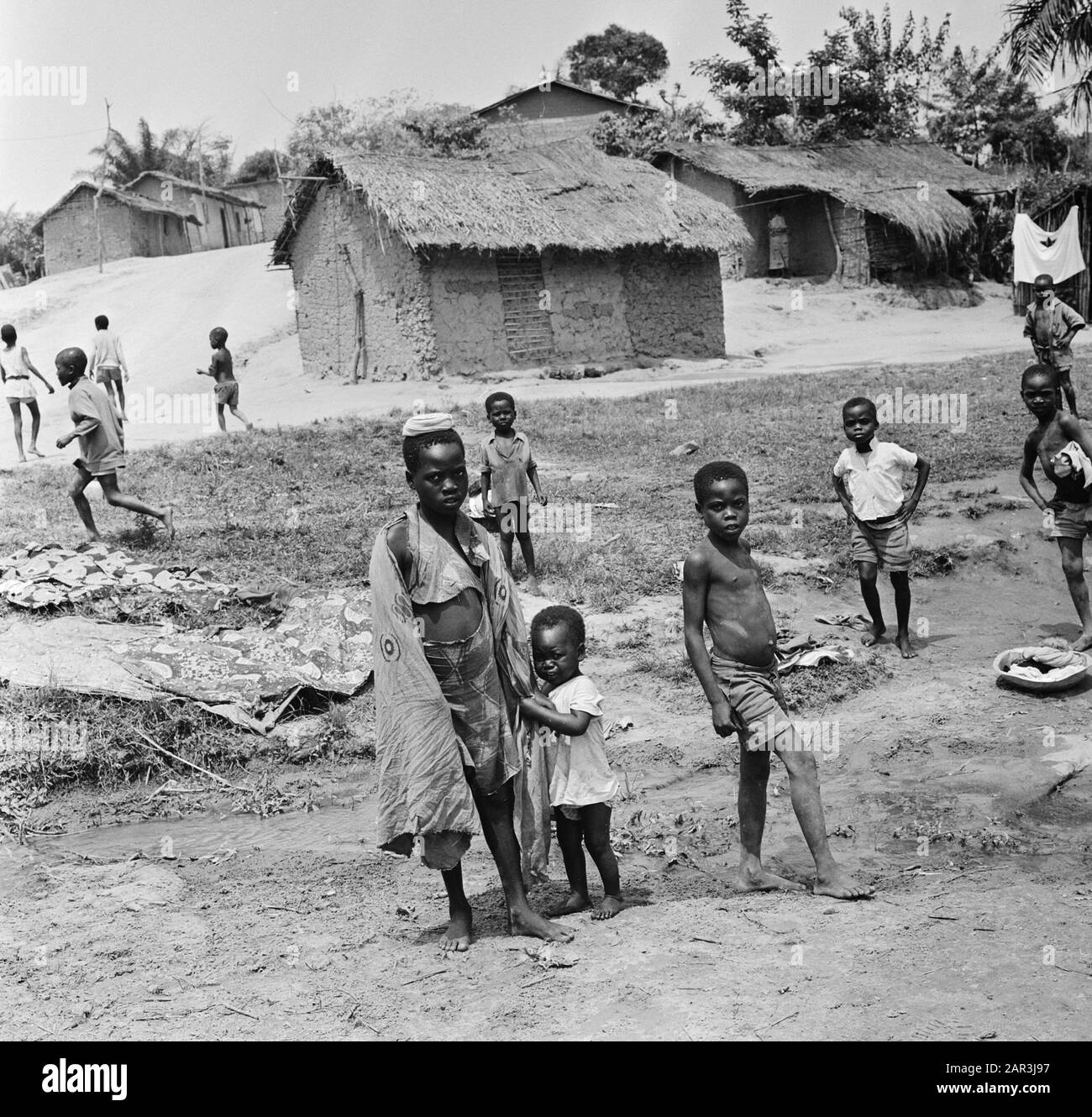 Zaire (formerly Belgian Congo) Children in an Angolan refugee camp ...