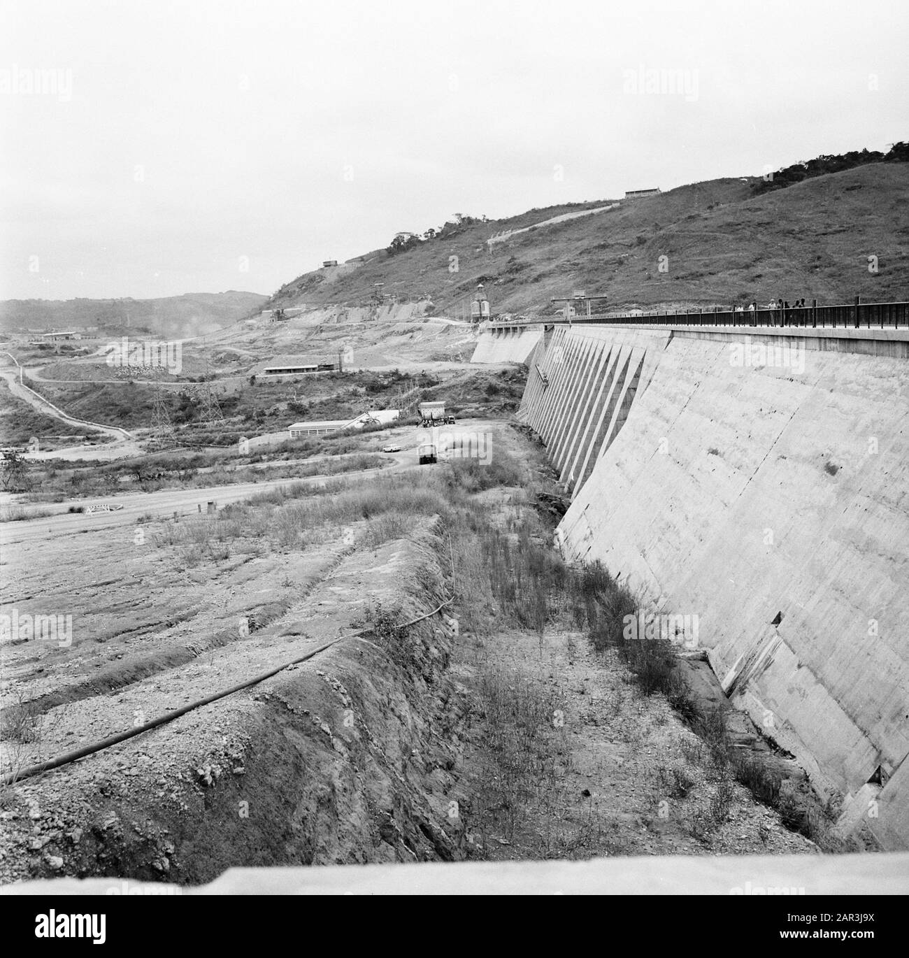 Zaire (formerly Belgian Congo) Inga project, dam in the river Zaire ...