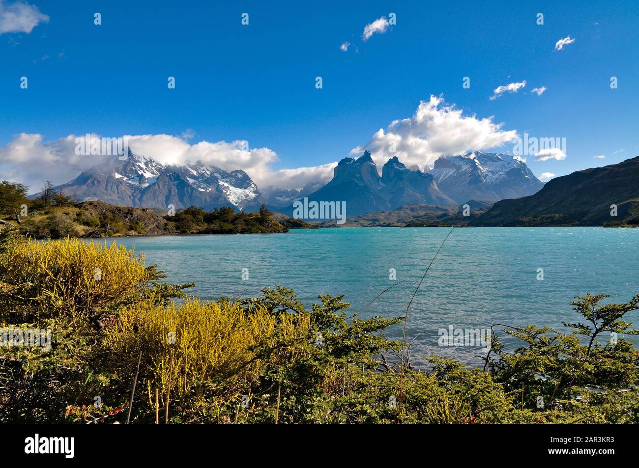 Pehoe lake torres del paine national park hi-res stock photography and ...