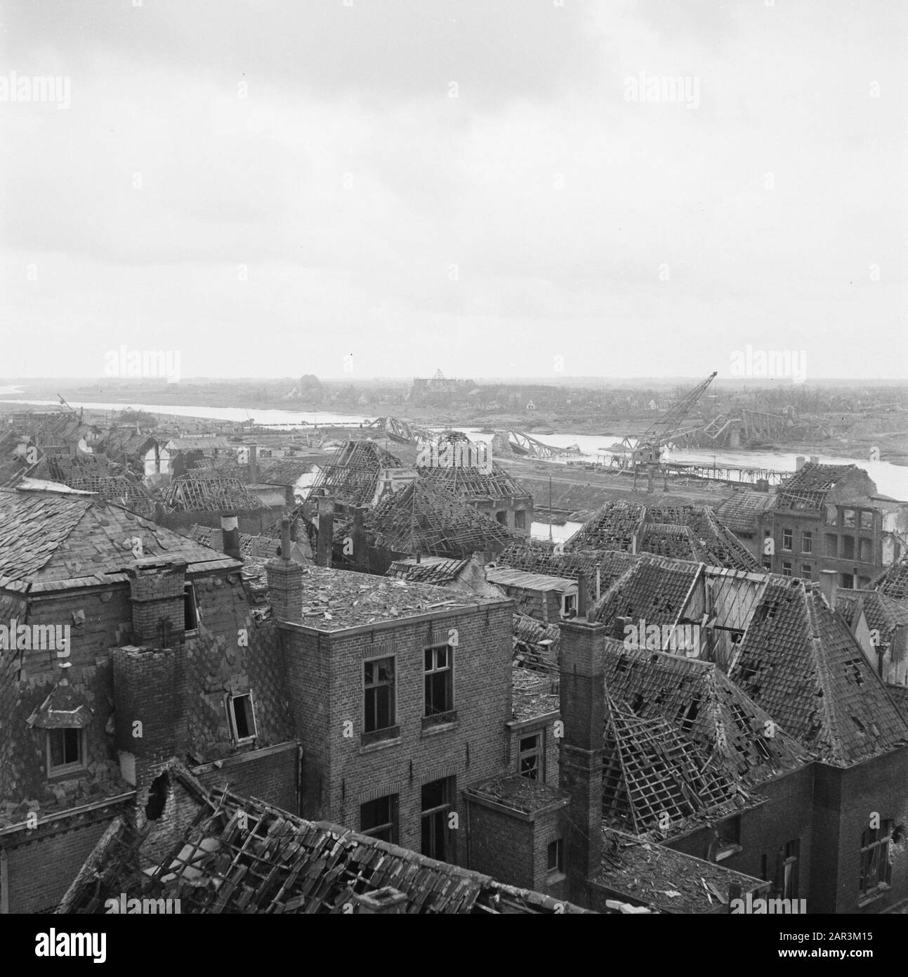 Devastations: Venlo Devastations in the city centre of Venlo. Date ...