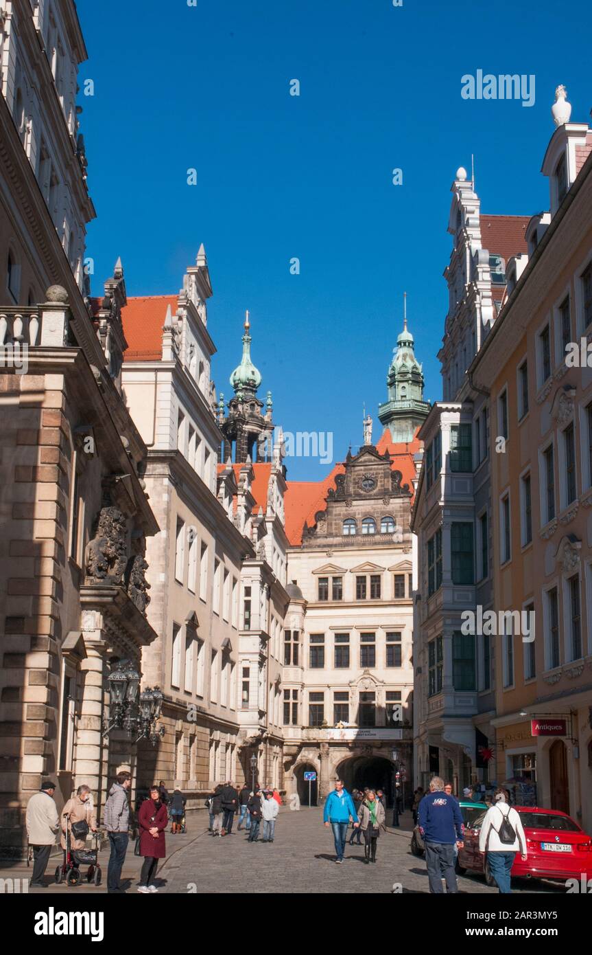 Schlossstrasse, Dresden, Germany Stock Photo - Alamy