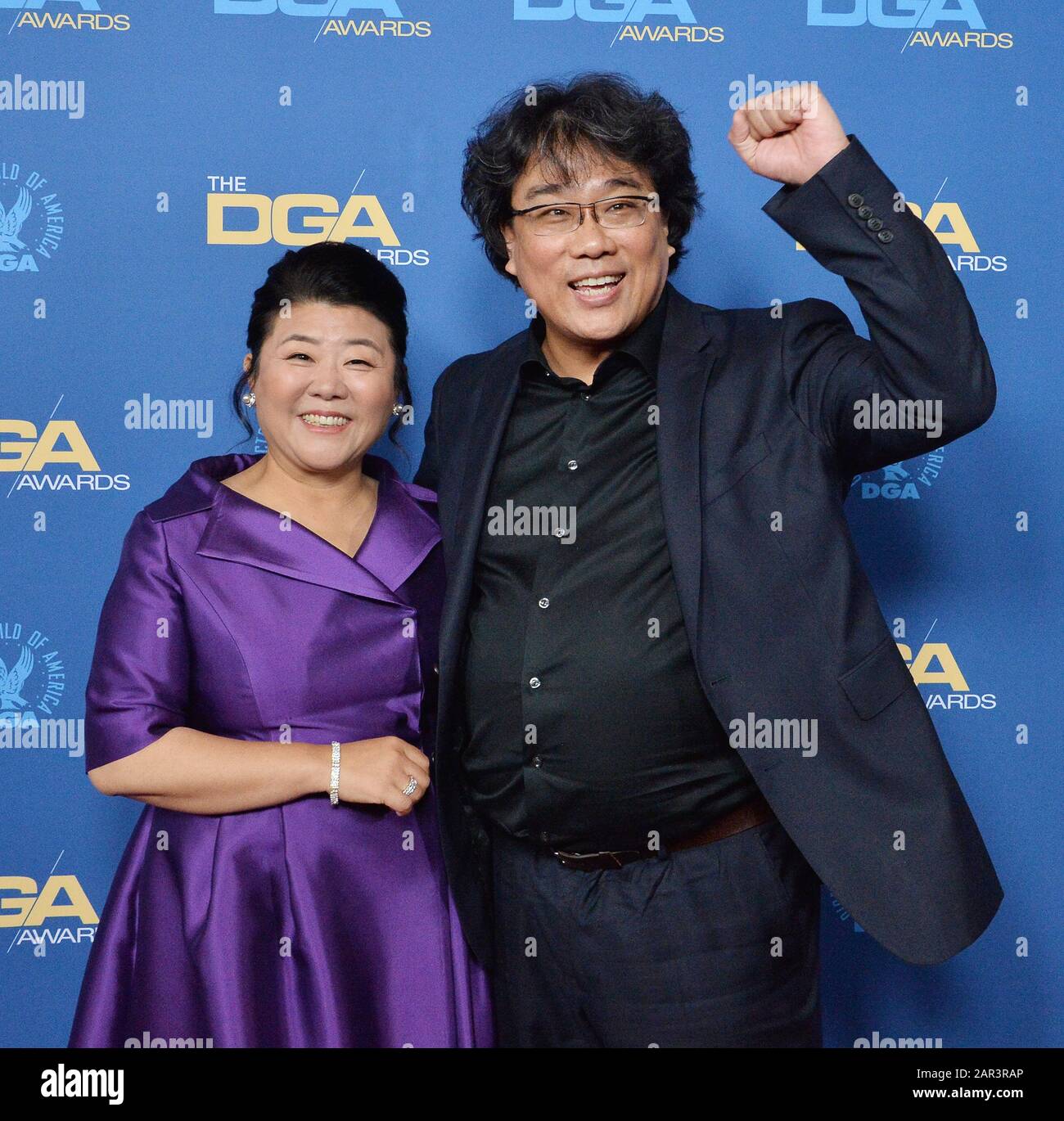 Los Angeles, United States. 25th Jan, 2020. Director Bong Joon-ho and ...