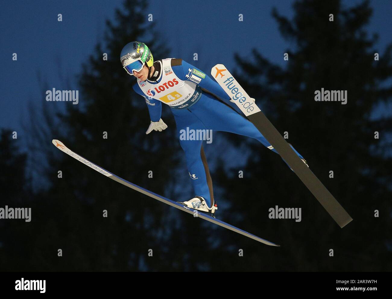 Zakopane, Poland. 25th Jan, 2020. Timi Zajc seen in action during the ...