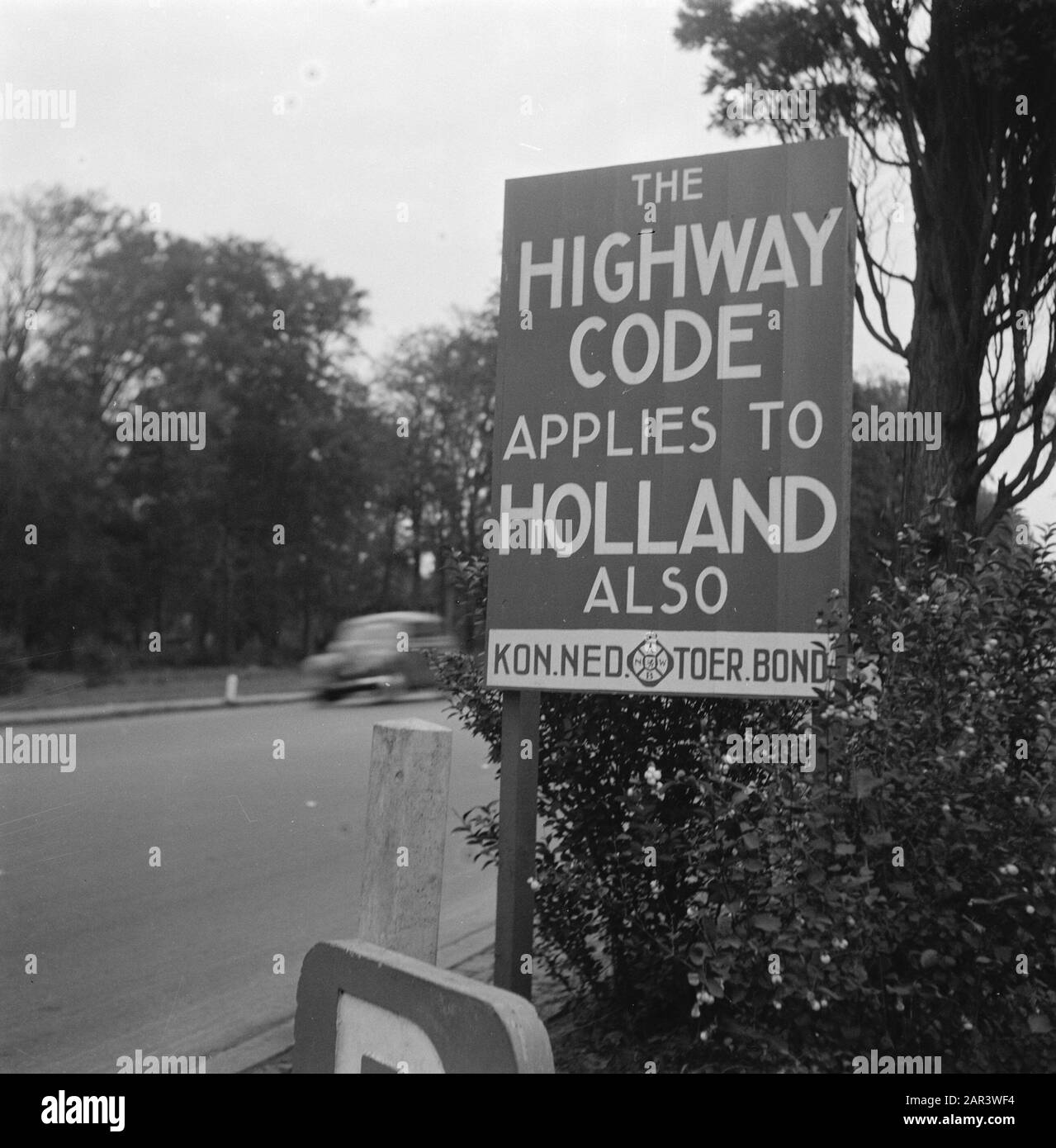 Netherlands traffic signs on Black and White Stock Photos & Images - Alamy