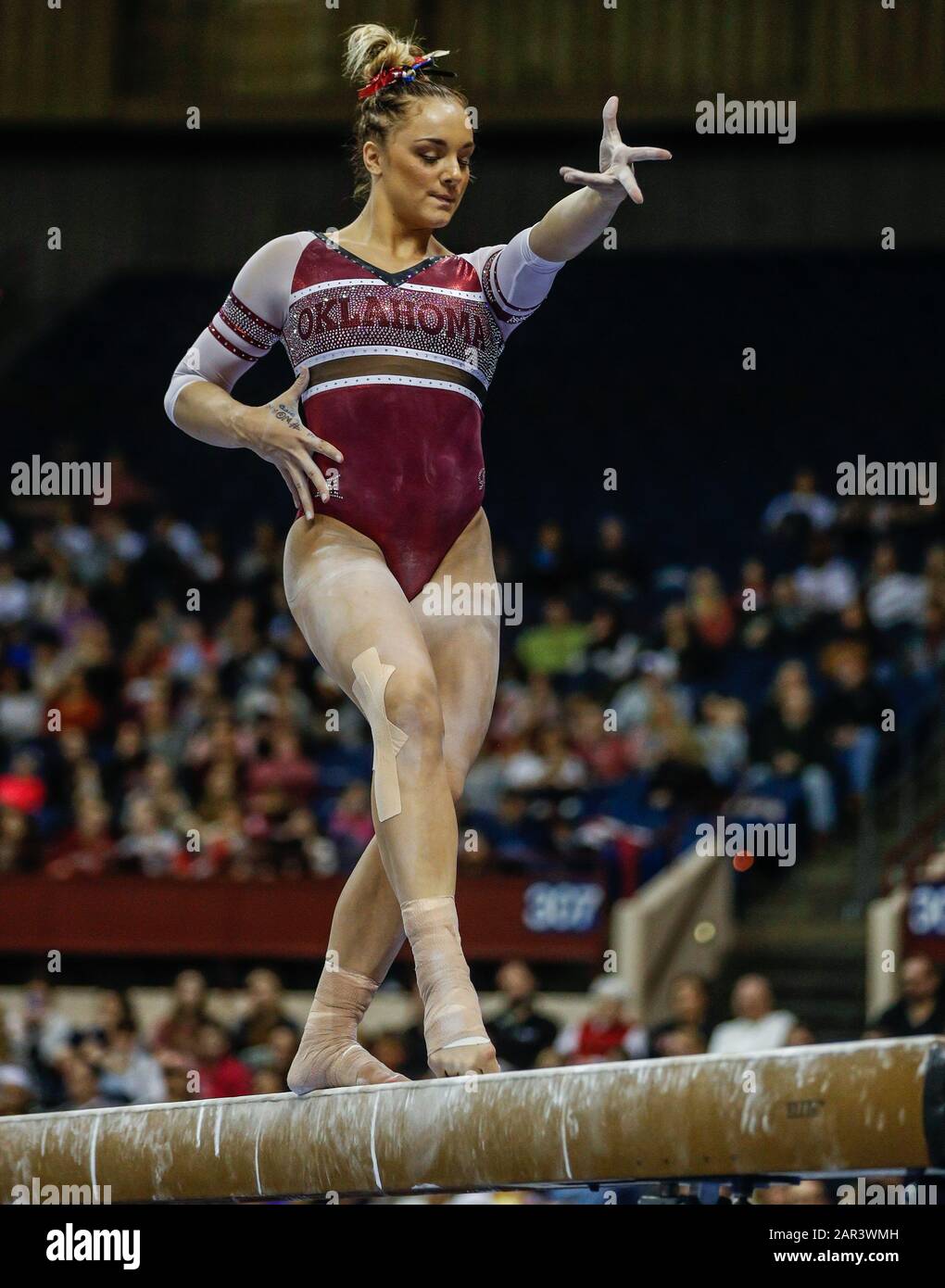 Fort Worth, TX, USA. 25th Jan, 2020. Oklahoma gymnast Maggie Nichols ...