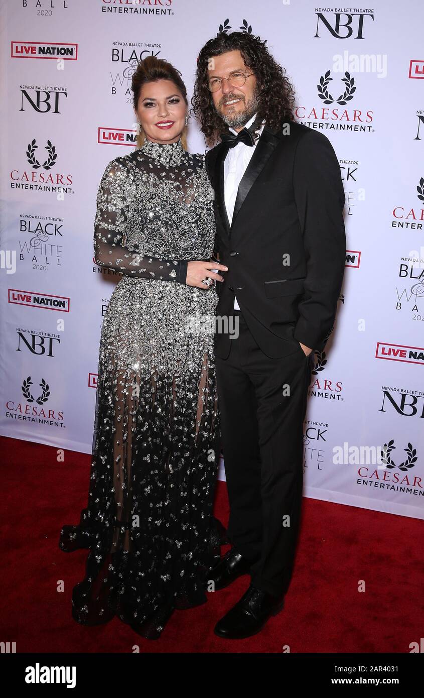 Las Vegas, NV, USA. 25th Jan, 2020. Shania Twain, FrÃdÃric ThiÃbaud ...