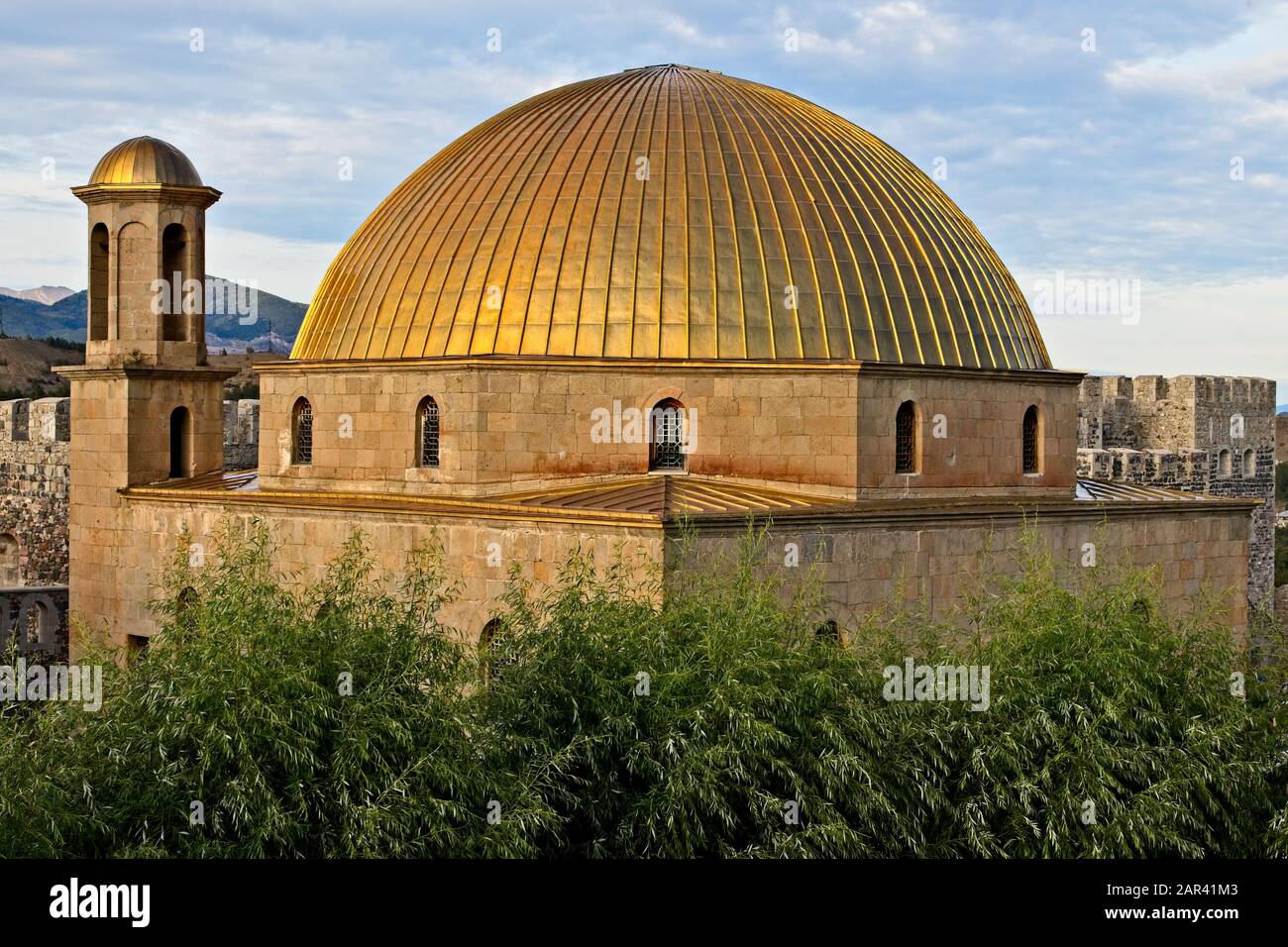 Ancient historic building with a round roof under the cloudy sky Stock ...