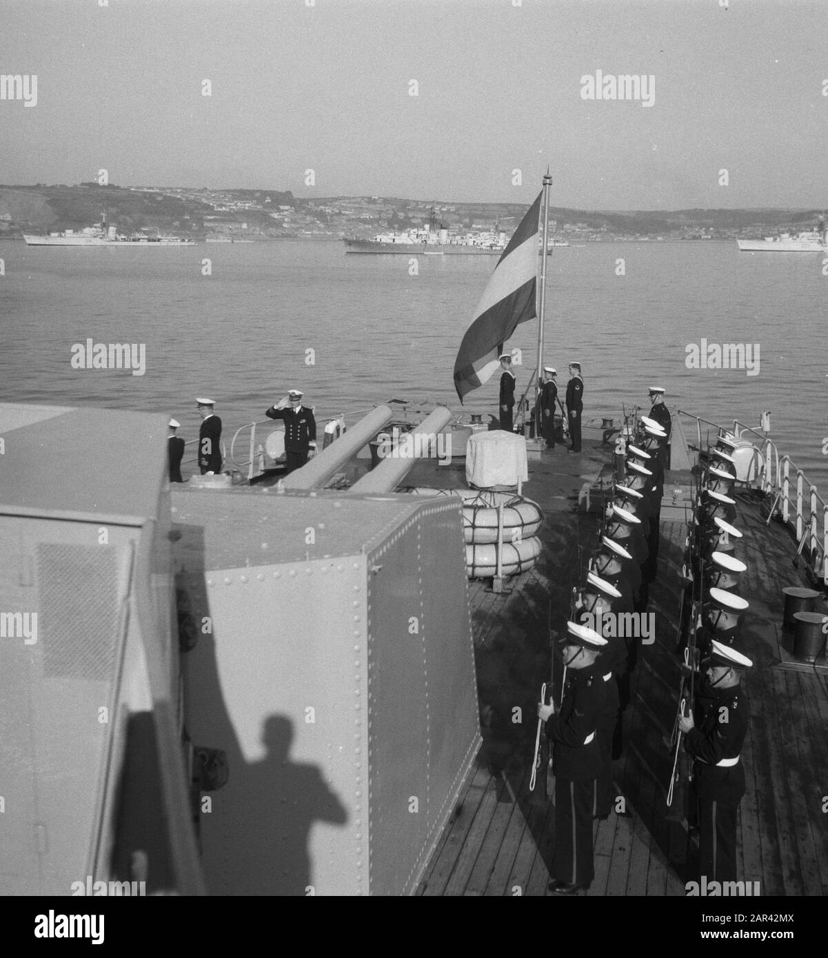 Maneuvers Western Fleet Annotation: Flag ceremonial on the back of a ...