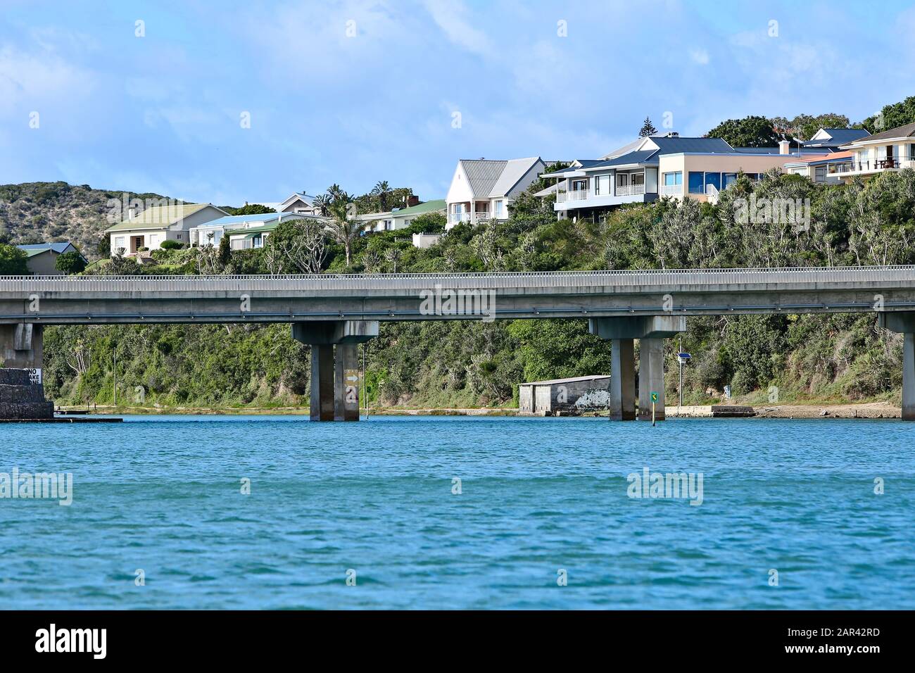 Beautiful scenery of a bridge over the sea under the clear sky Stock ...