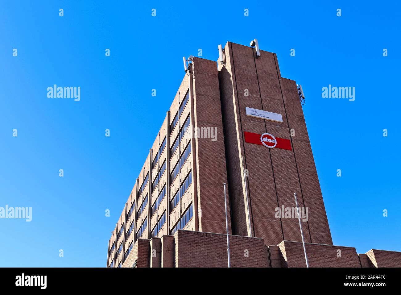PORT ELIZABETH, SOUTH AFRICA - Aug 12, 2019: Absa bank building in the ...