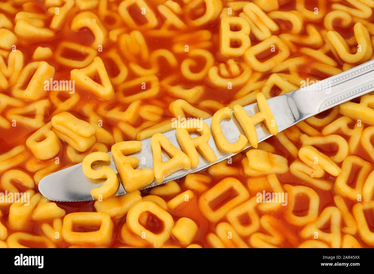 Alphabet spaghetti hi-res stock photography and images - Alamy