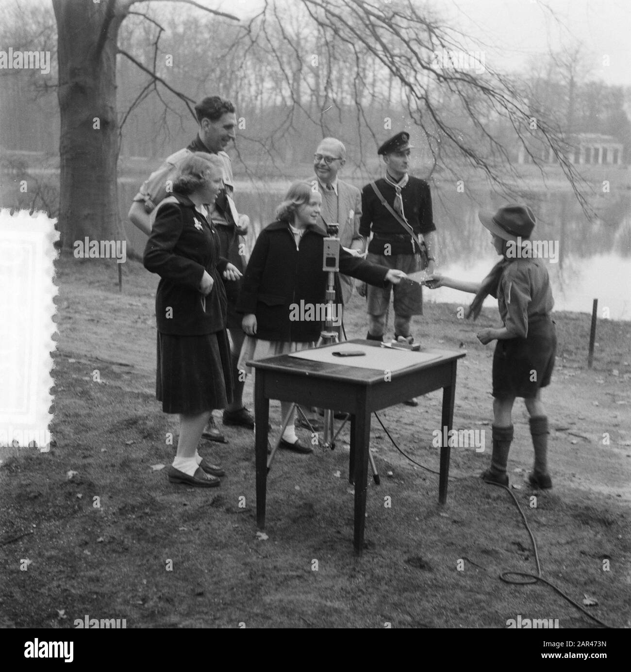Soestdijk Boy Scout Scouts Heitje for a chore. Princess Beatrix and ...