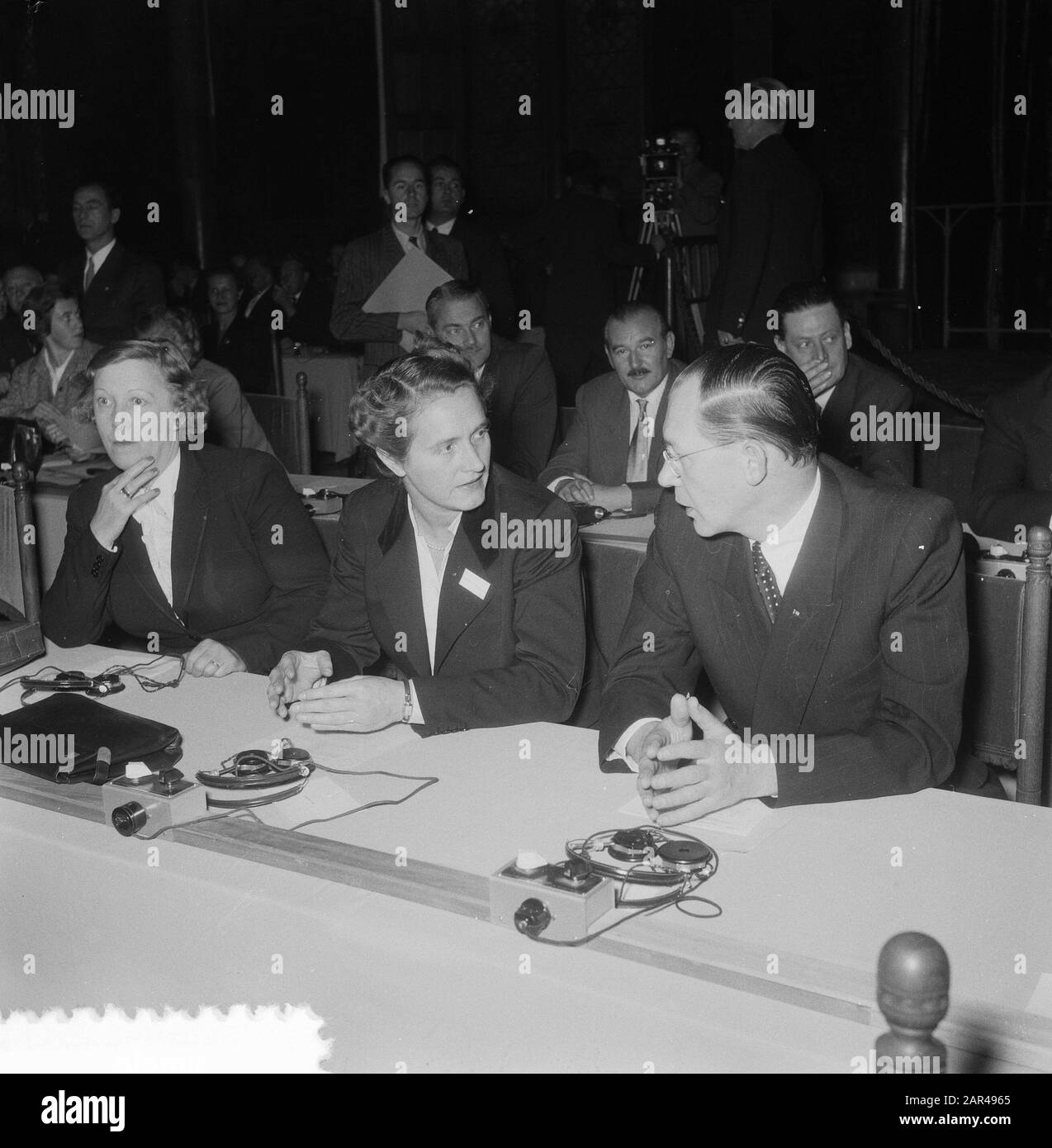 Congress European Movement in the Knight Hall [Marga Klompé (middle ...