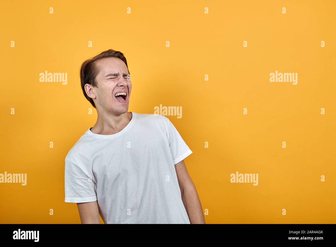 Crying man depression disorder matter remorse sadness Stock Photo - Alamy