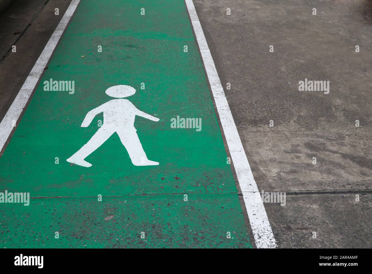Walking way for the safety of traveling. Symbol for pedestrian paths ...