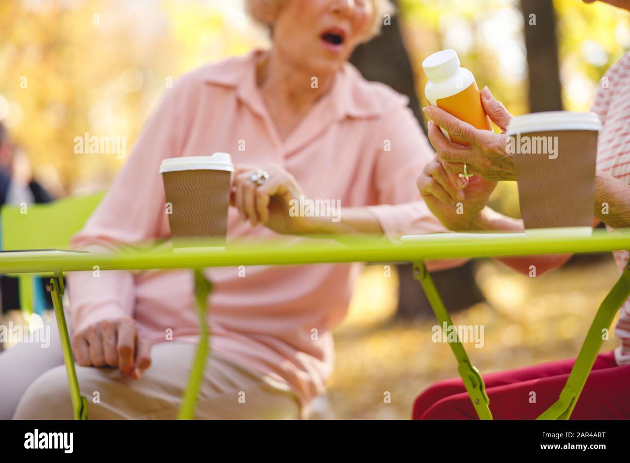 Two friends discussing ways of staying healthy Stock Photo - Alamy