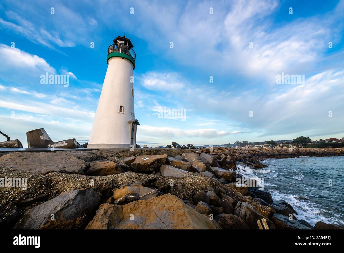 Breakwater Lighthouse at Dawn Stock Photo - Alamy
