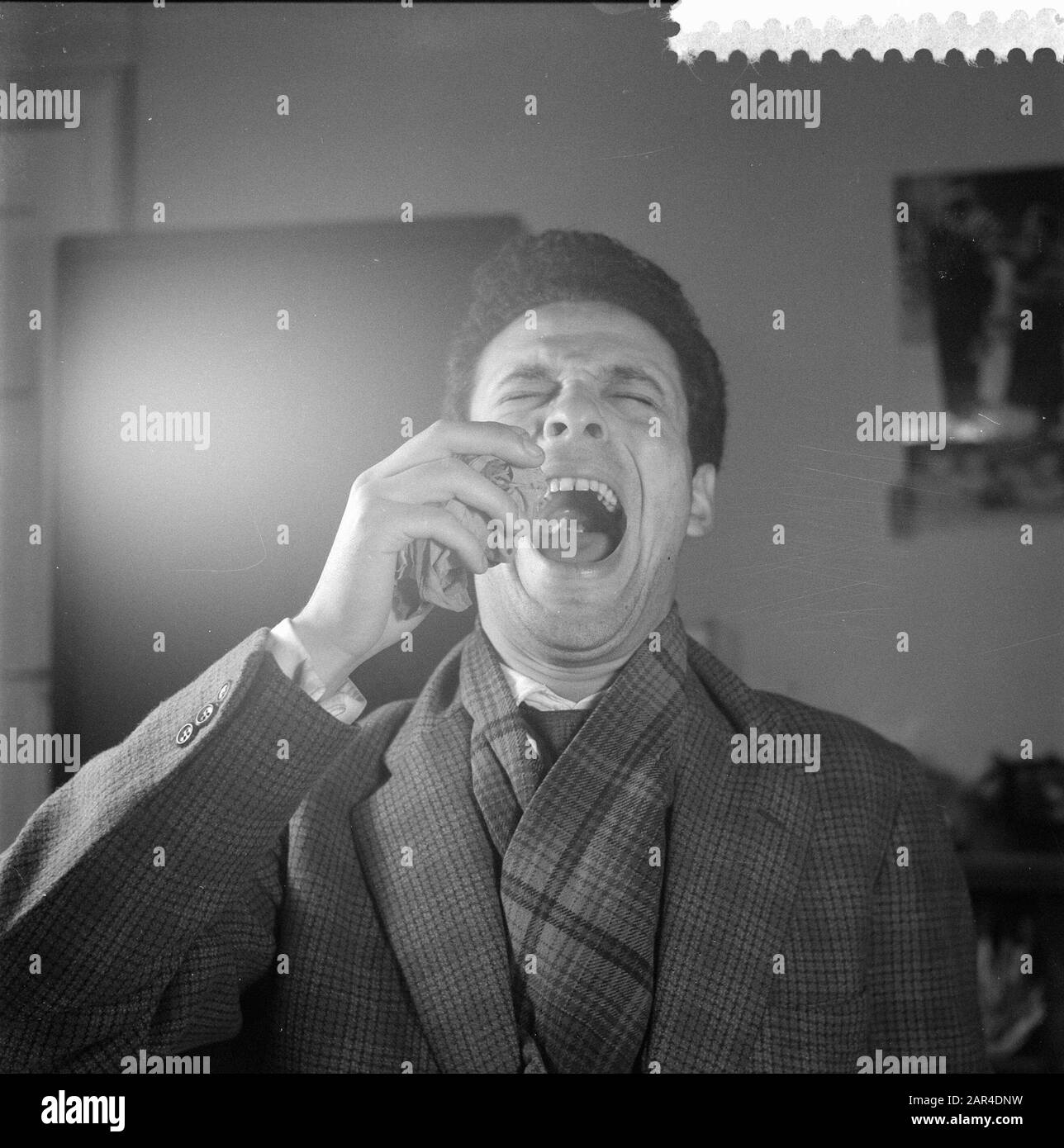 Male sneezing Black and White Stock Photos & Images - Alamy