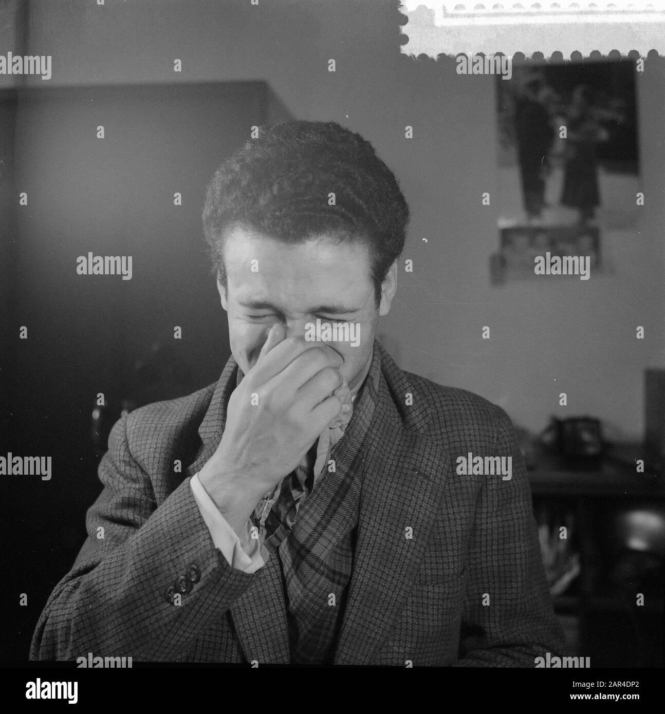 Male sneezing Black and White Stock Photos & Images - Alamy